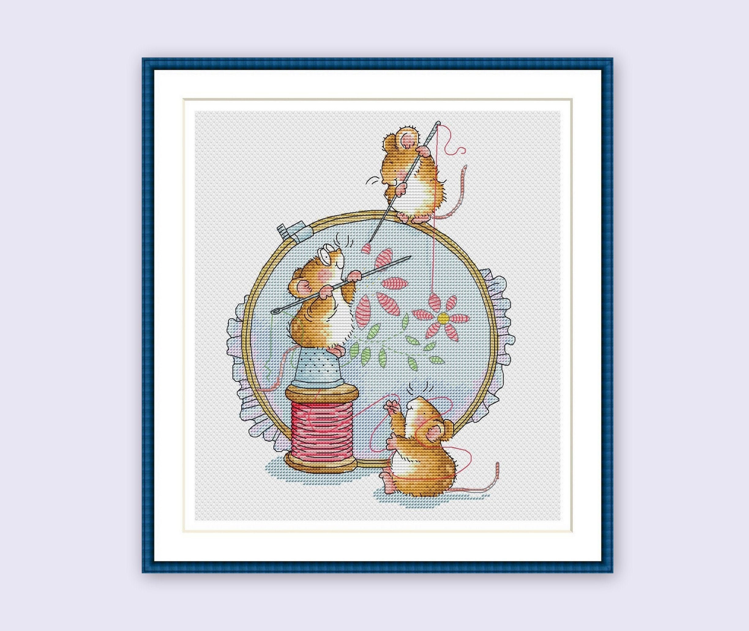 House Mouse Cross Stitch - Etsy