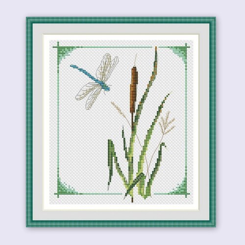 Dragonflies Cross Stitch Pattern 1 Instant PDF Download - Etsy