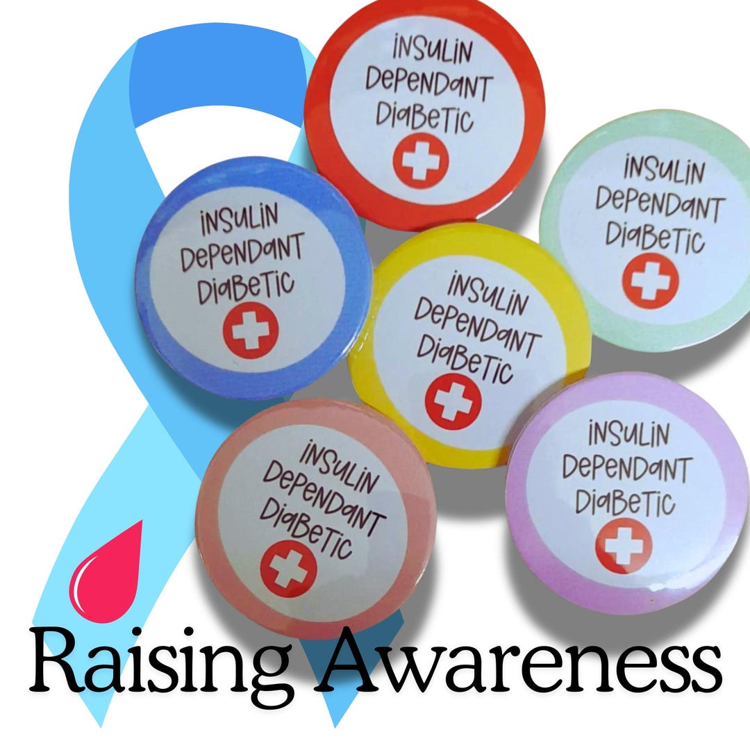 Insulin Dependent Diabetic Pin Badge – Hidden Disability Awareness ...