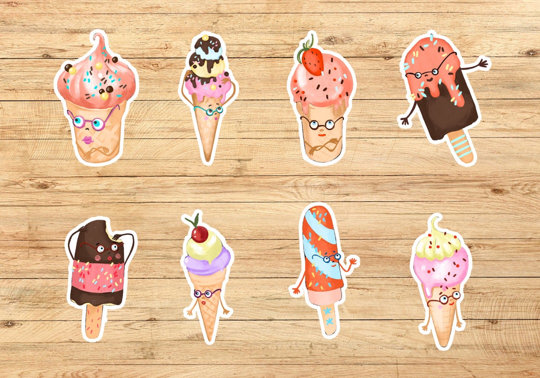 Ice Lollies Sticker Pack Colorful Ice Lolly Designs - Etsy