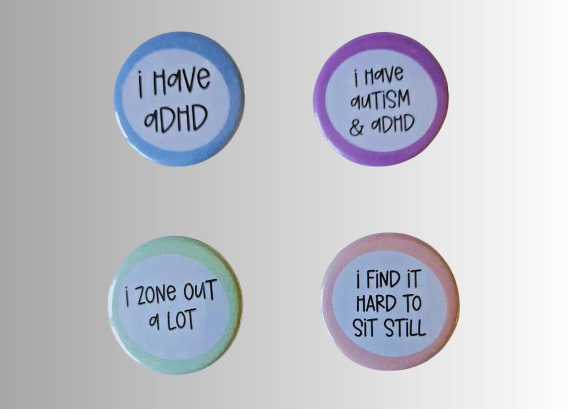 Hidden Disability Badge Collection, ADHD Badge Collection, Invisible ...