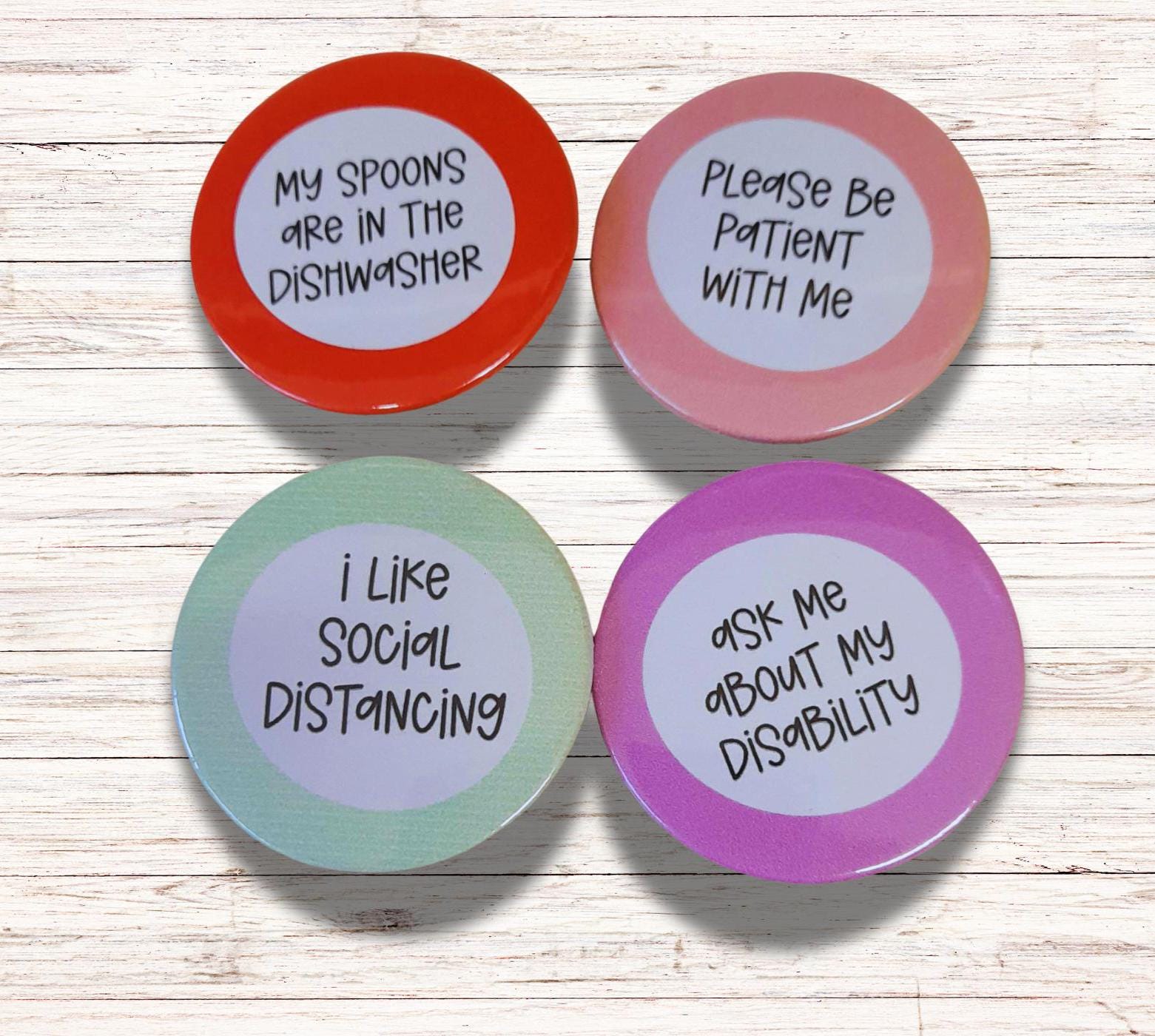 Hidden Disability Badge Collection, Fibromyalgia Badge Collection ...