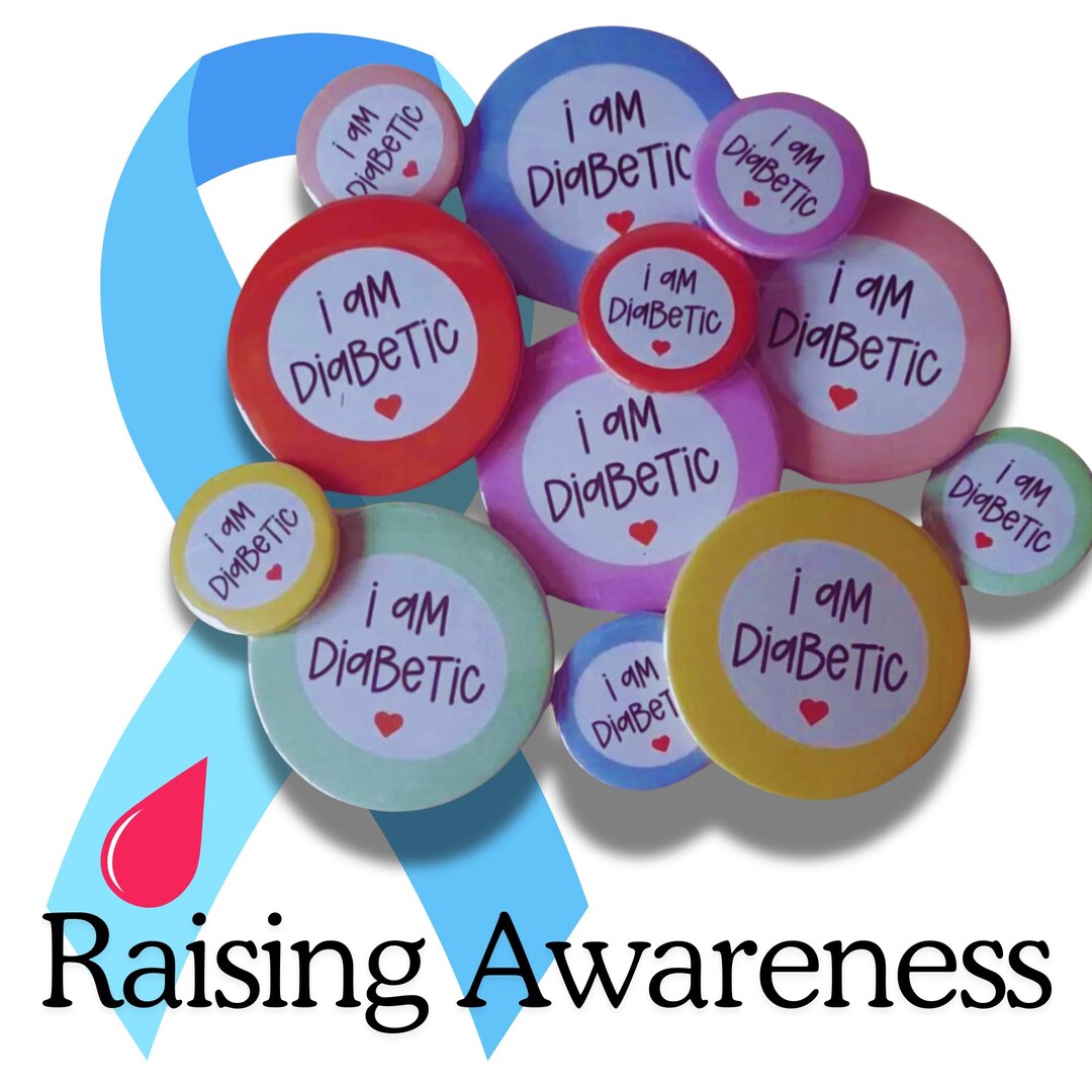 I Am Diabetic Pin Badge or Keyring: Awareness Accessory - Etsy