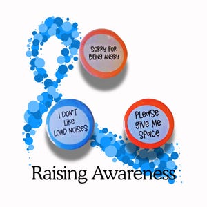 ADHD Badge Collection, Hidden Disability Badge Collection, Invisible ...