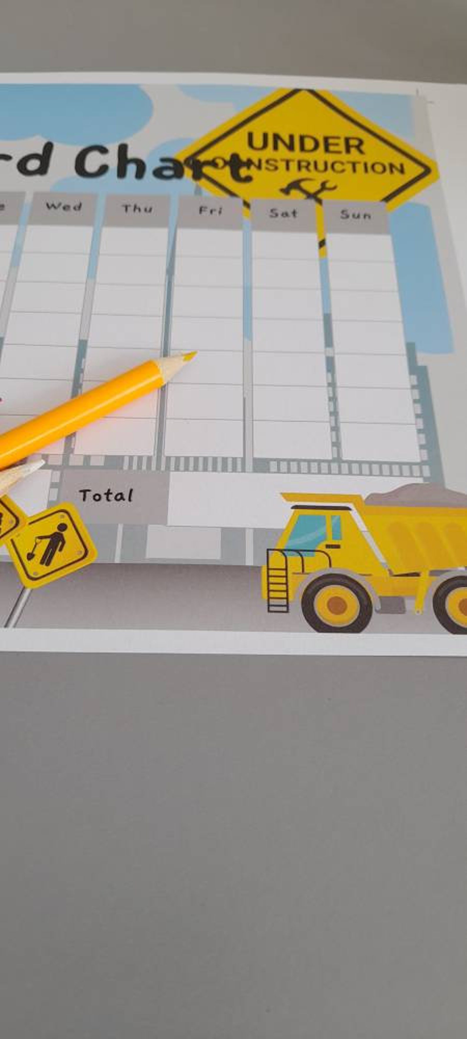 Builders Reward Chart: Kids Behavior & Chore Tracker (digital Download ...