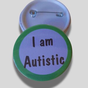 I Am Autistic Pin Badges, Hidden Disability Badge, Mental Health ...