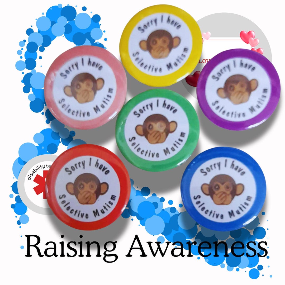 Sorry, I Have Selective Mutism Pin, Hidden Disability Badge, Mental ...