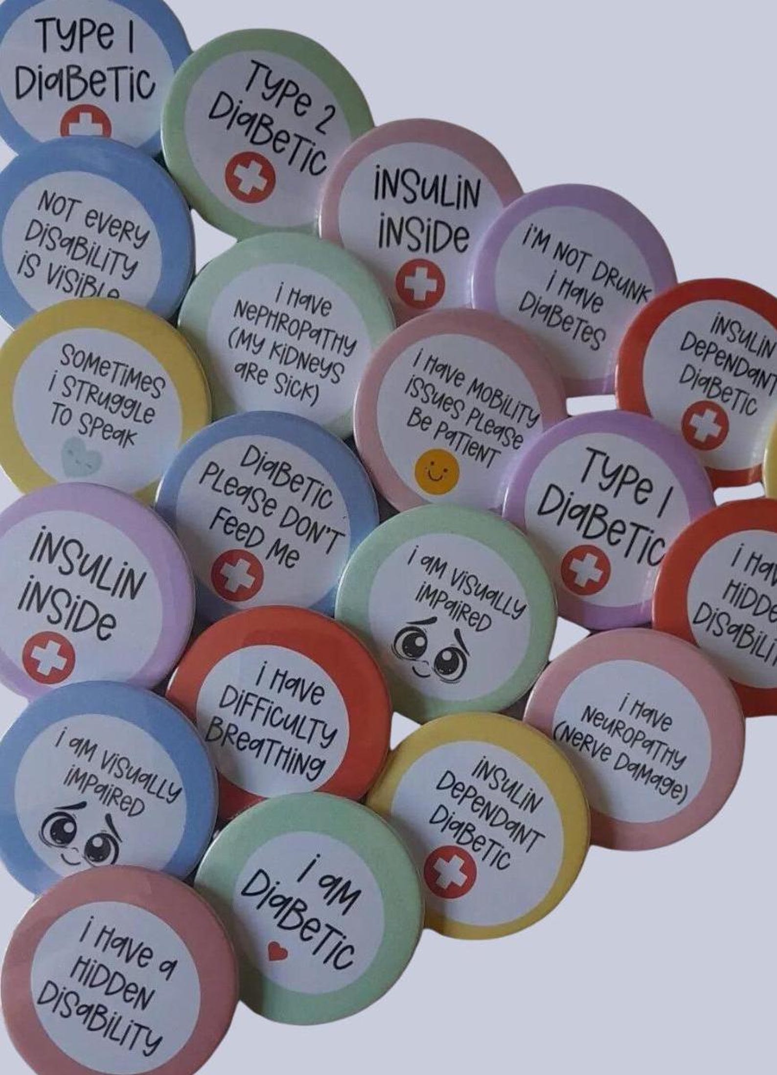 Hidden Disability Badge Collection, Fibromyalgia Badge Collection ...