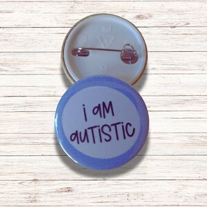 I Am Autistic Pin Badges, Hidden Disability Badge, Mental Health ...