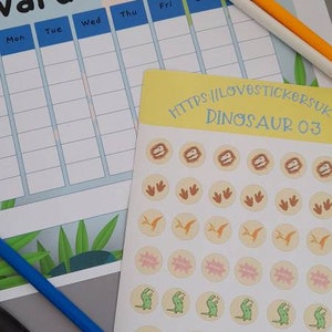 Printable Dinosaur Reward Chart, Dinosaur Kids Behaviour Chart, Instant ...
