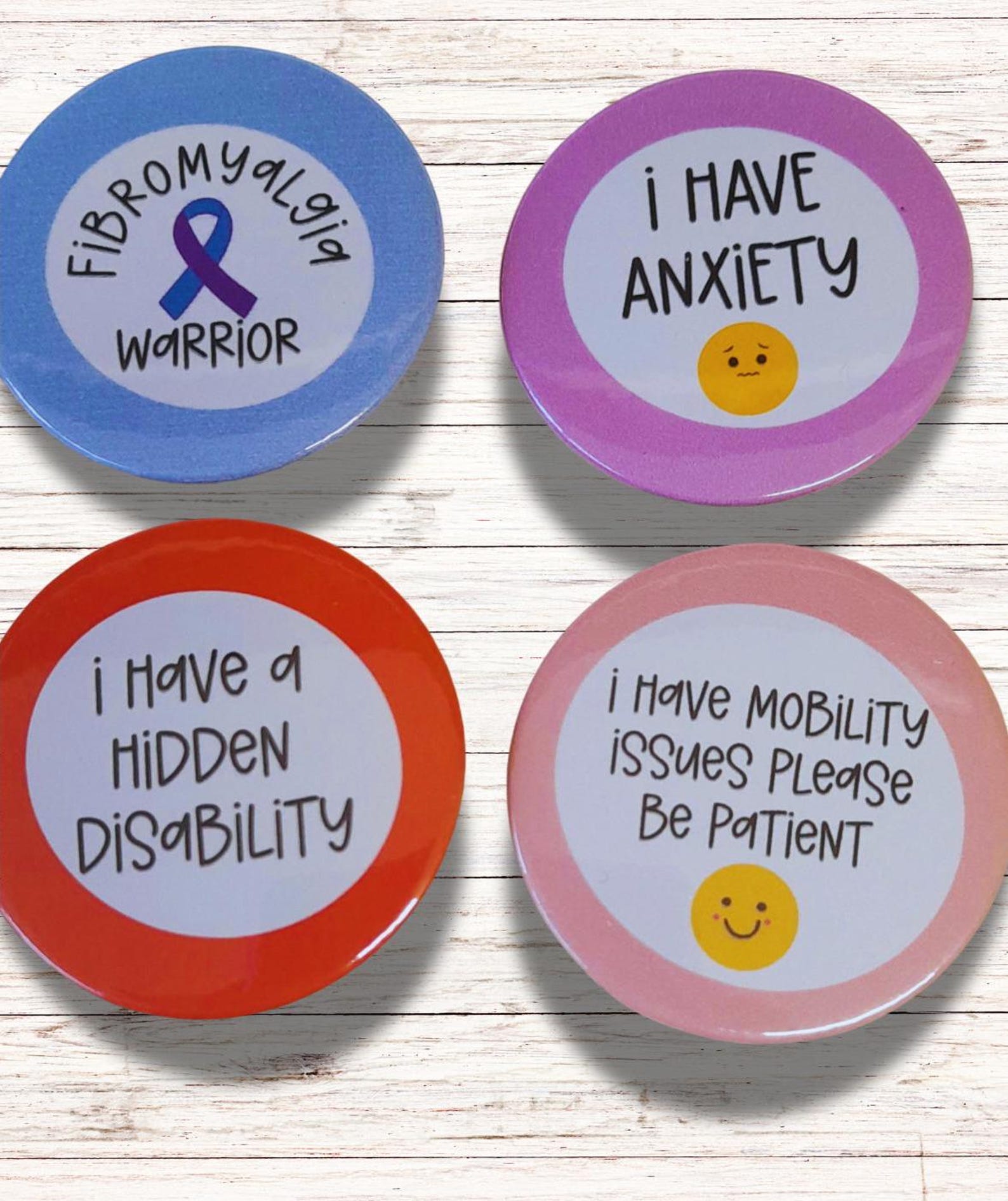Hidden Disability Badge Collection, Fibromyalgia Badge Collection ...