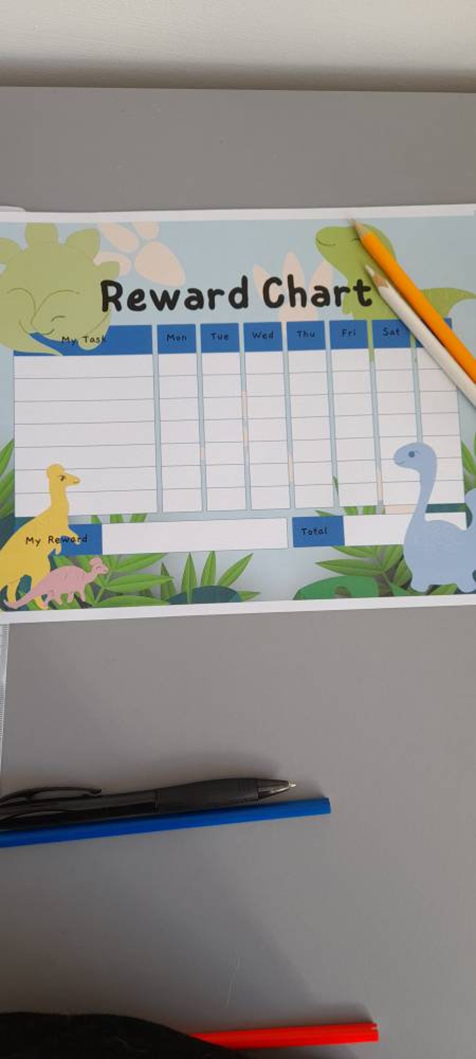 Printable Dinosaur Reward Chart, Dinosaur Kids Behaviour Chart, Instant ...