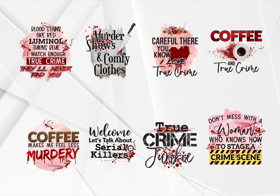 True Crime Stickers, Dark Aesthetic Collection, Crime Scene Sticker ...