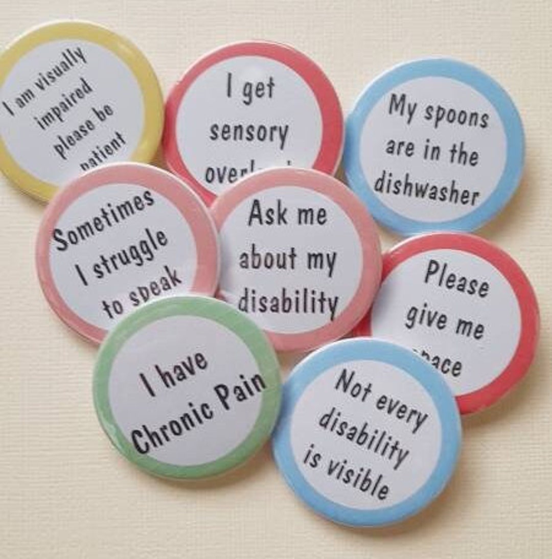Hidden Disability Badges Invisible Disability Awareness Hidden ...