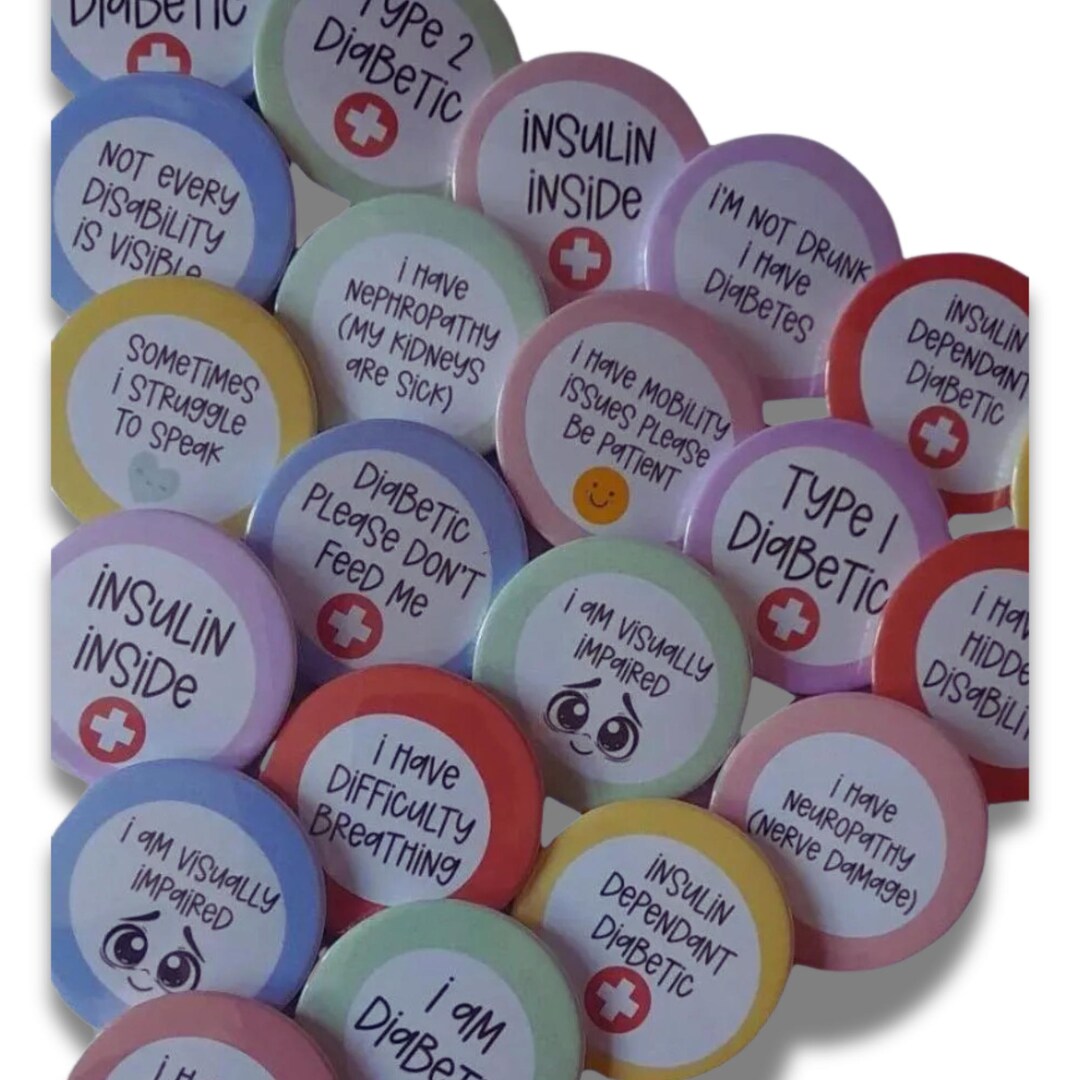 Hidden Disability Badge Collection, Diabetes Badge Collection ...