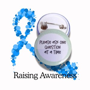 Please Ask One Question at a Time Hidden Disability Keyring or Badge ...