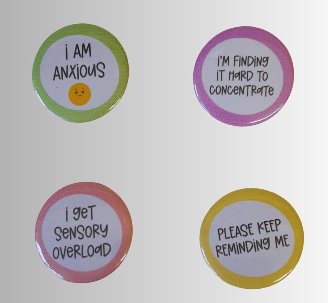 Hidden Disability Badge Collection, ADD Badge Collection, Invisible ...