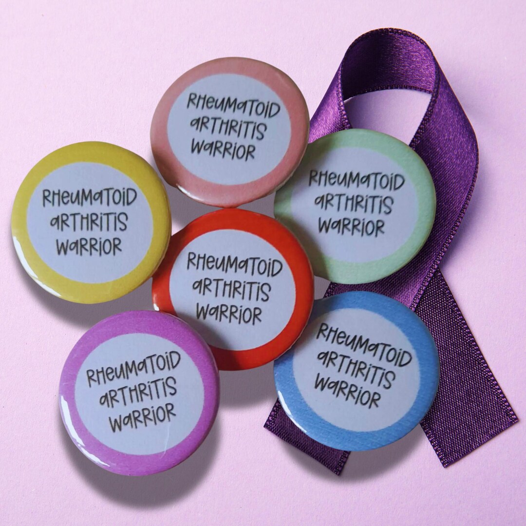 Rheumatoid Arthritis Awareness Badge & Keyring | RA Warrior Butterfly ...
