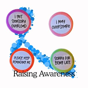 ADHD Badge Collection, Hidden Disability Badge Collection, Invisible ...