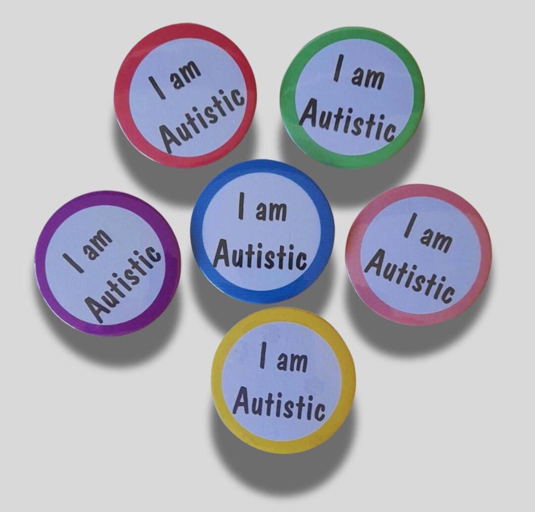 I Am Autistic Pin Badges, Hidden Disability Badge, Mental Health ...