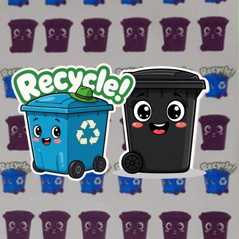 Bin Day Calendar Sticker - Etsy UK