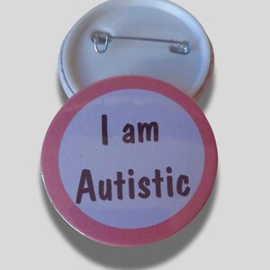 I Am Autistic Pin Badges, Hidden Disability Badge, Mental Health ...