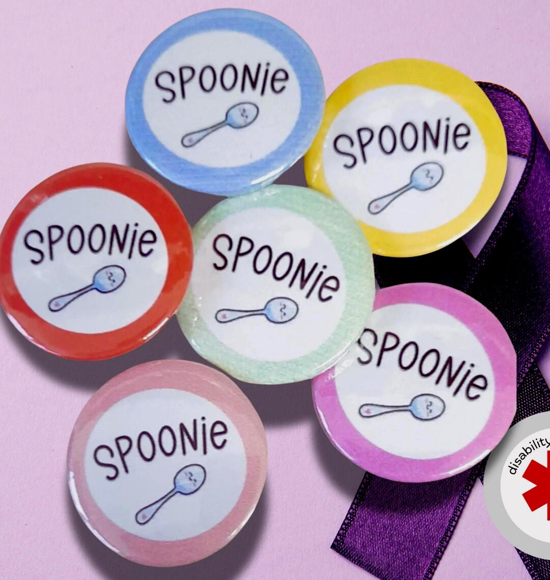 Hidden Disability Badge or Keyring – Spoonie Pin for Chronic Illness ...