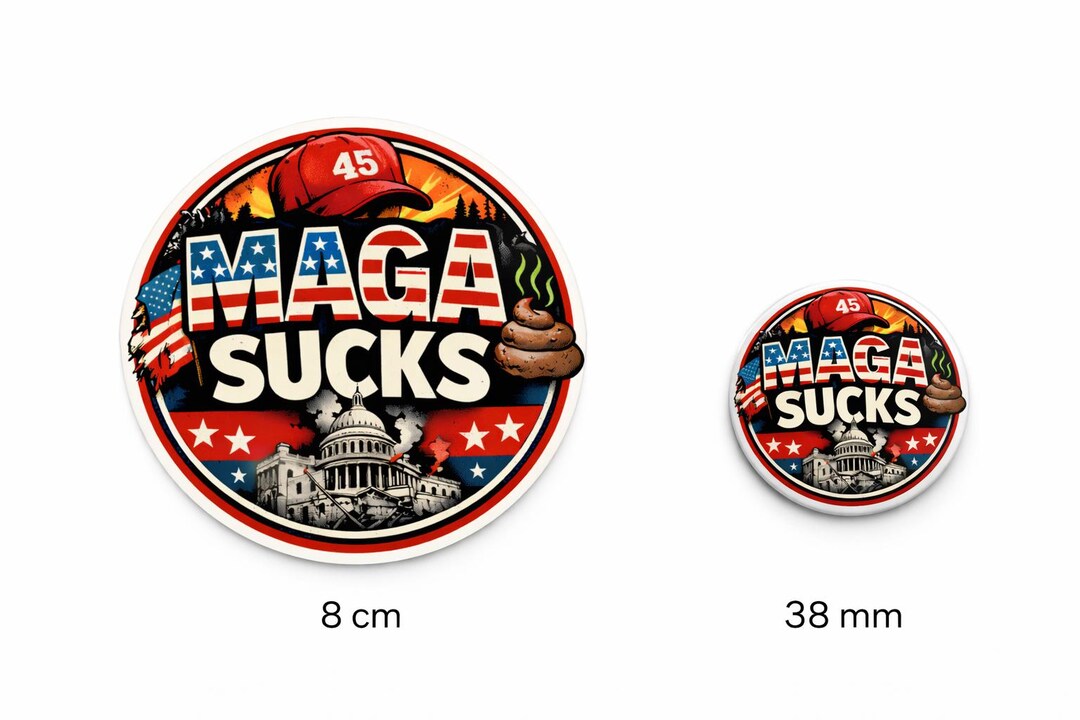 Anti-maga Sticker & Pin Badge | Political Protest Accessories - Etsy