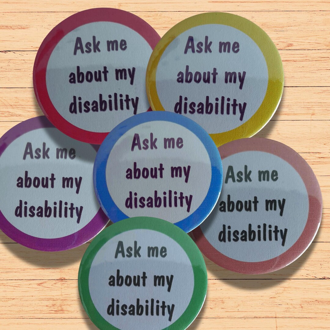 Hidden Disability Awareness Badge, Ask Me About My Disability - Etsy