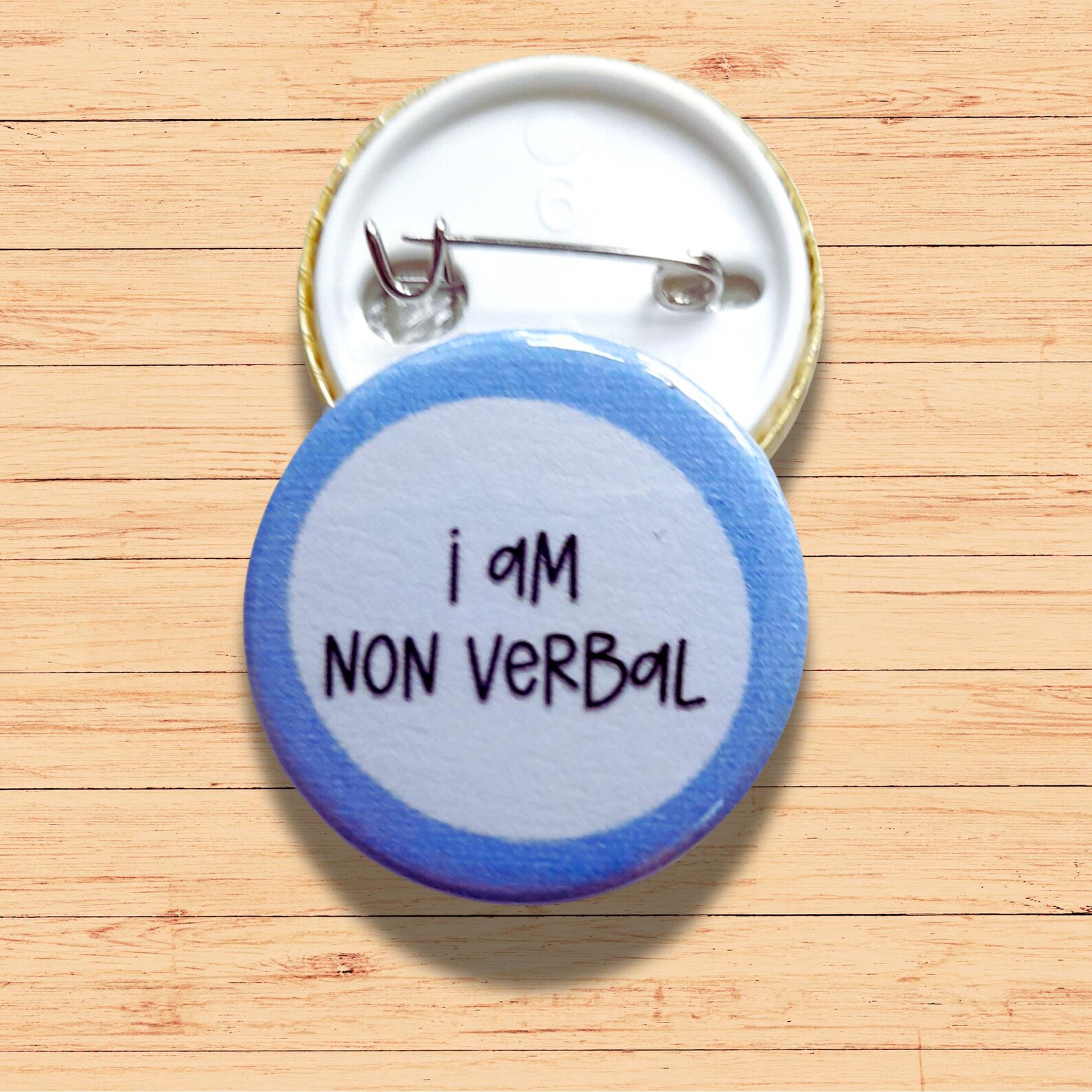 I Am Non-verbal Hidden Disability Badge 6 Colors & 2 Sizes ...