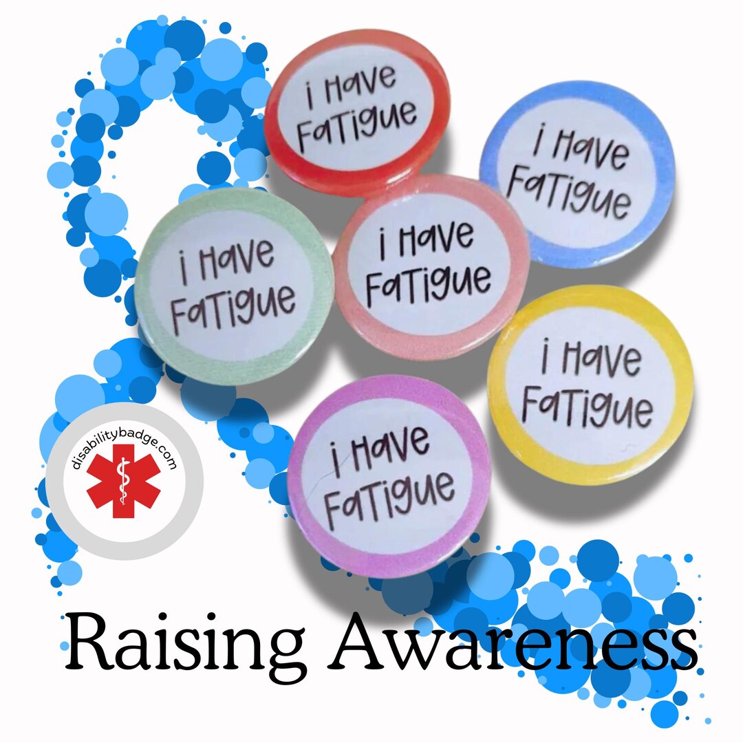 Hidden Disability Badge – I Have Fatigue – Keyring or Pin for Chronic ...
