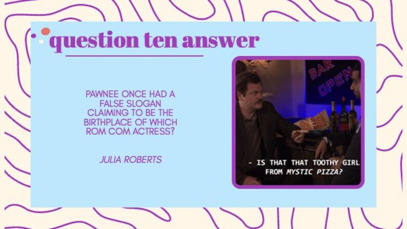 Parks and Recreation DIY Trivia Night - Etsy