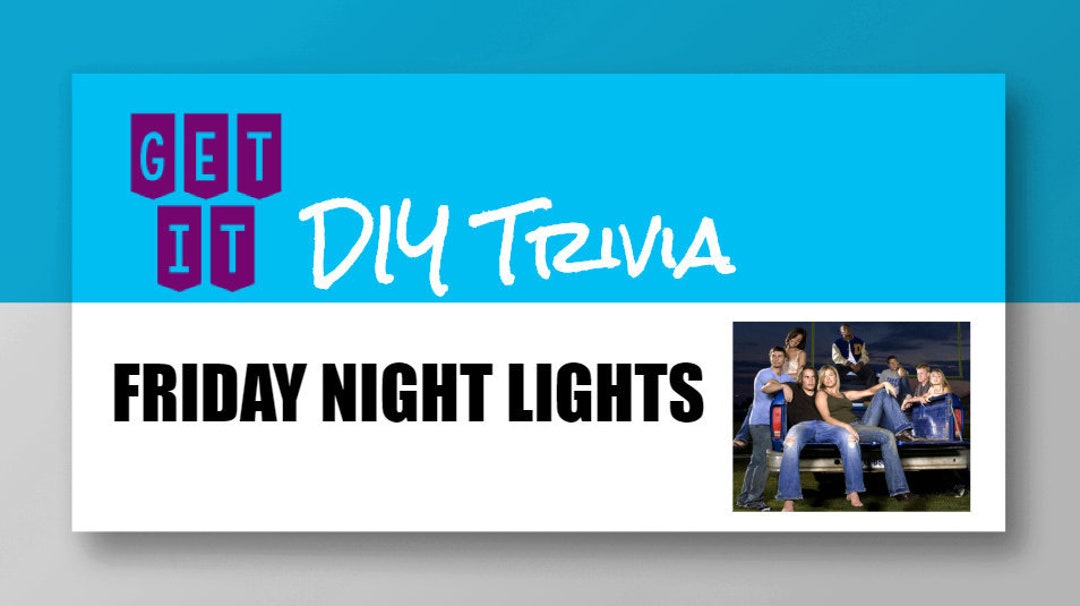 Friday Night Lights DIY Trivia Night - Etsy