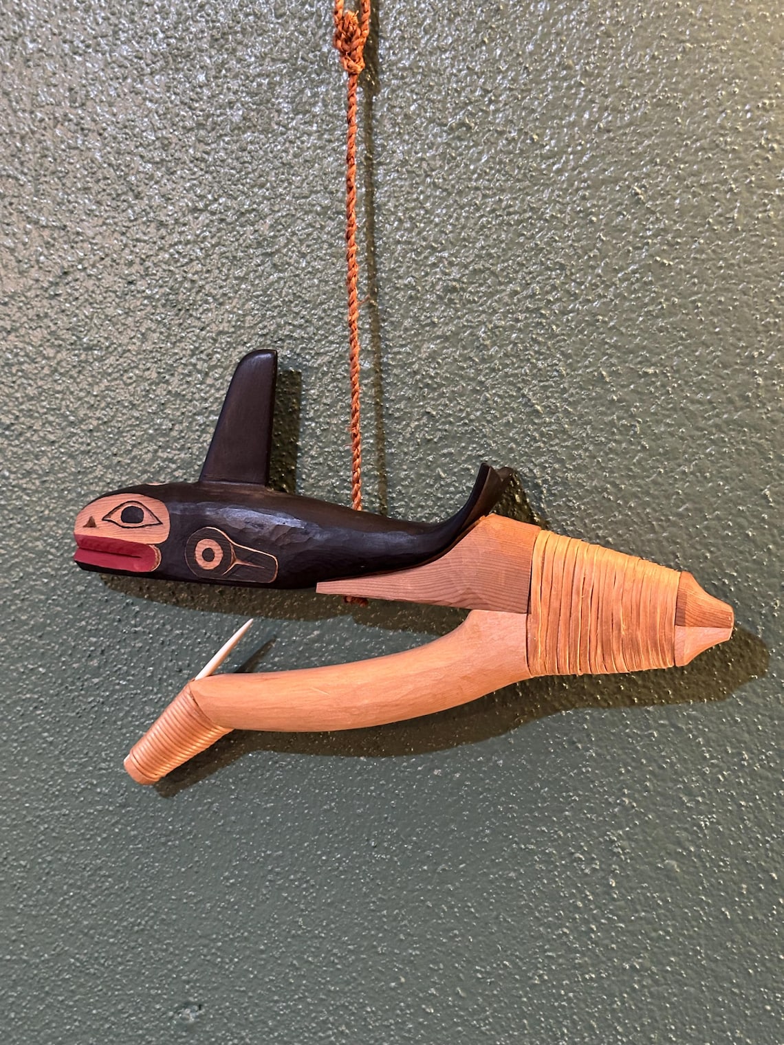 Hand-carved Tlingit Halibut Hook | Orca Design | Traditional Alaskan ...