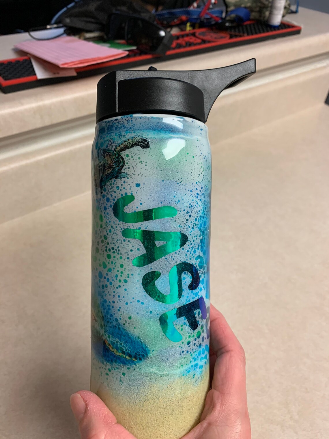 Sea Turtle Water Bottle - Etsy