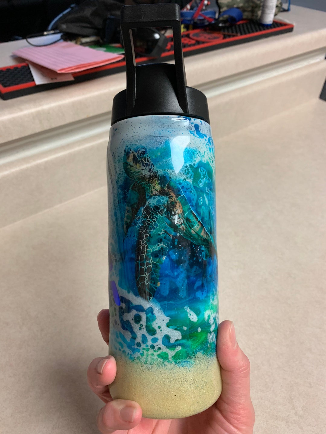 Sea Turtle Water Bottle - Etsy