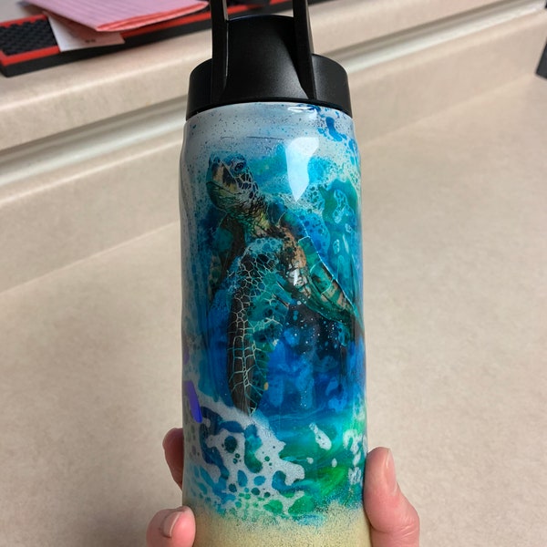 Turtle Water Bottle - Etsy