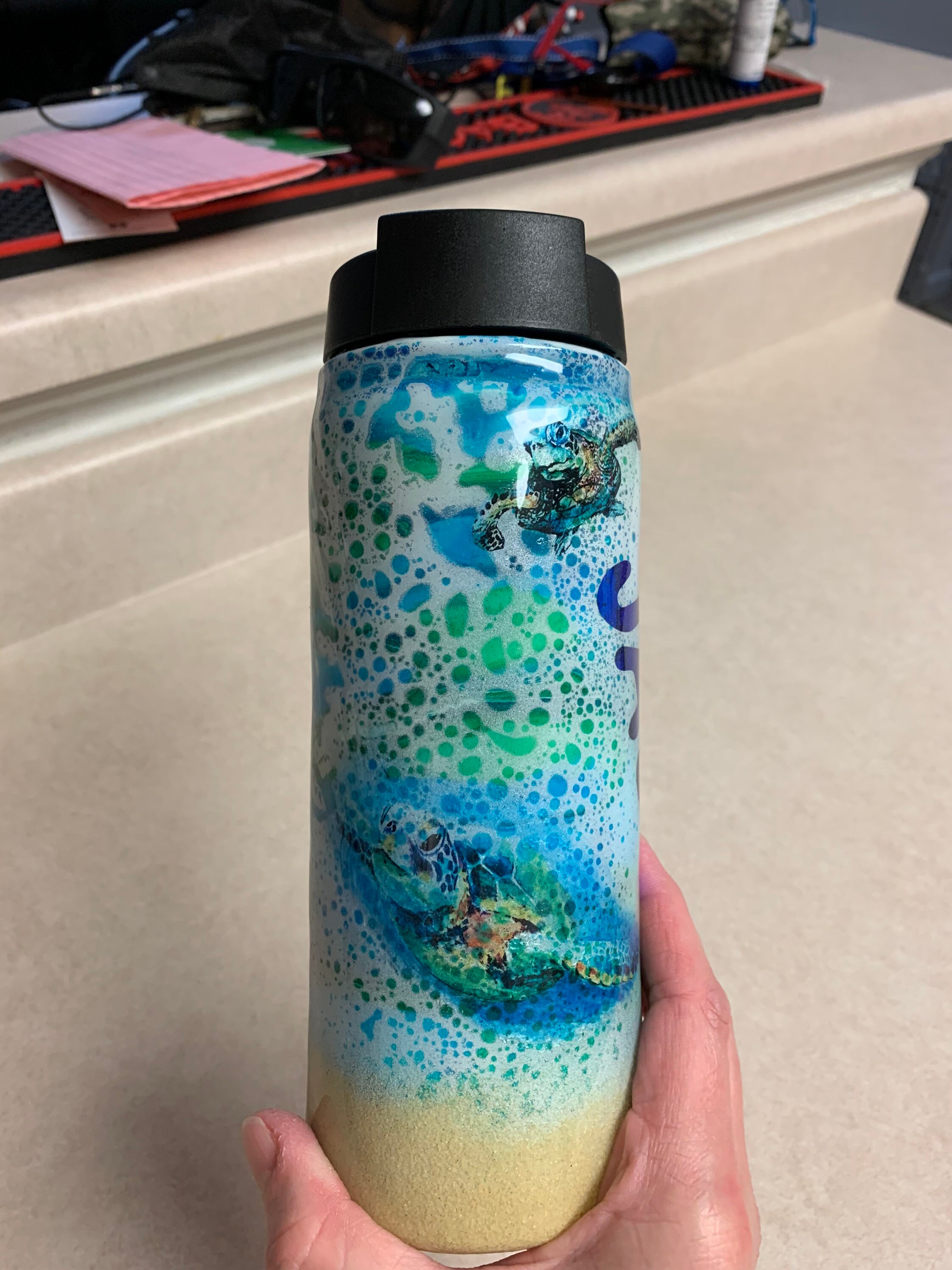 Sea Turtle Water Bottle - Etsy