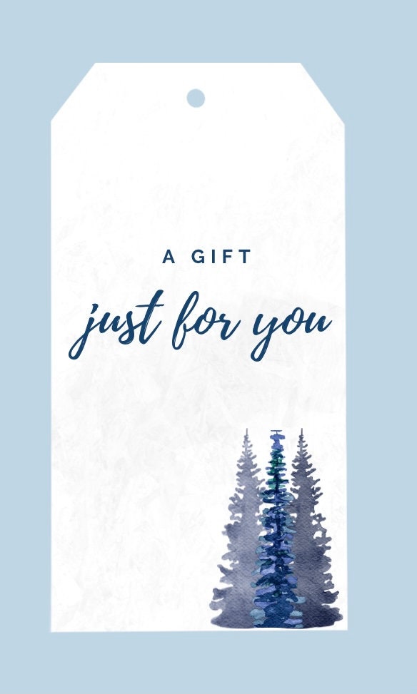 Printable Blue Winter Wonderland Christmas Gift Tags - Etsy