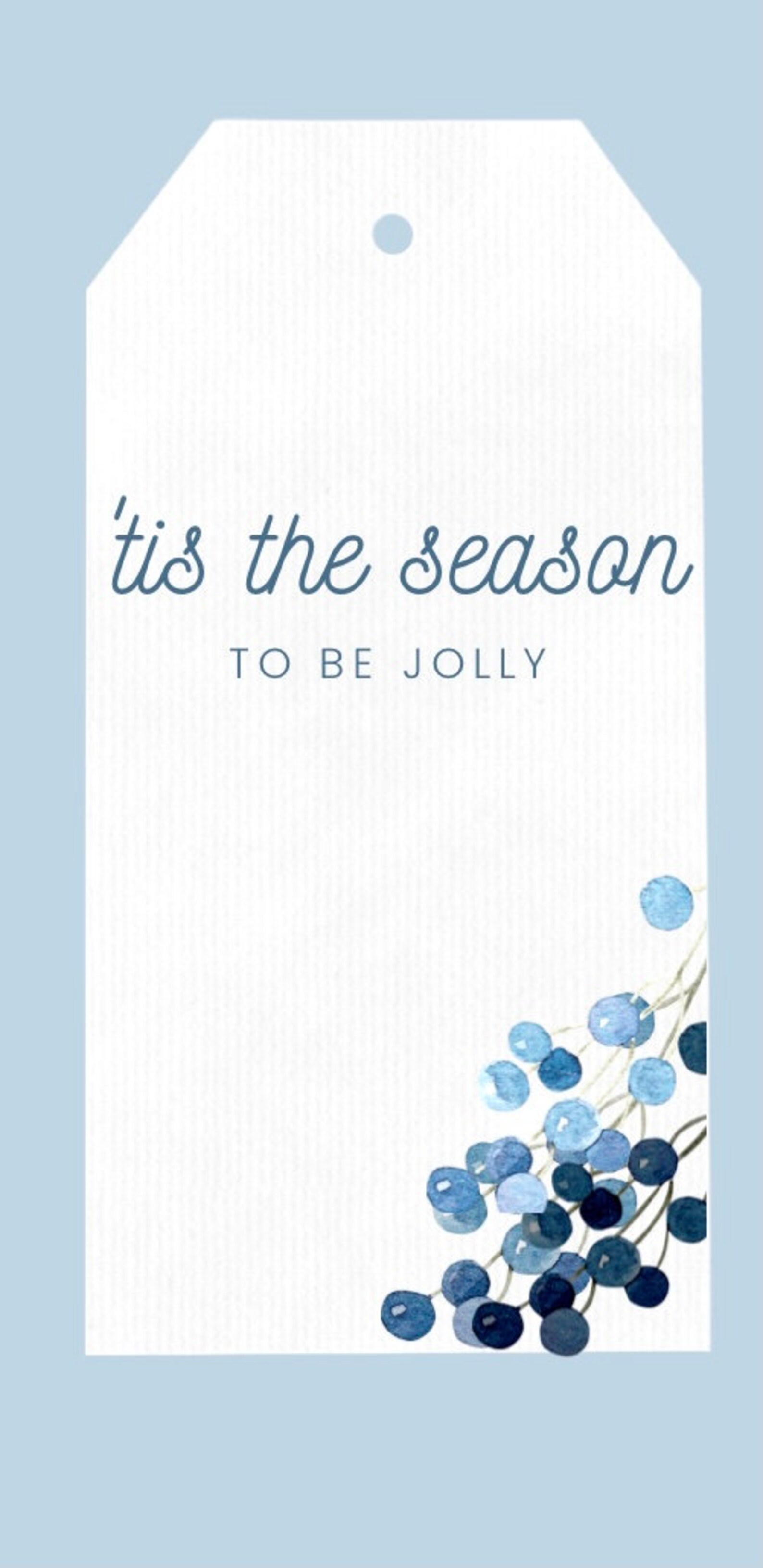 Printable Blue Winter Wonderland Christmas Gift Tags - Etsy