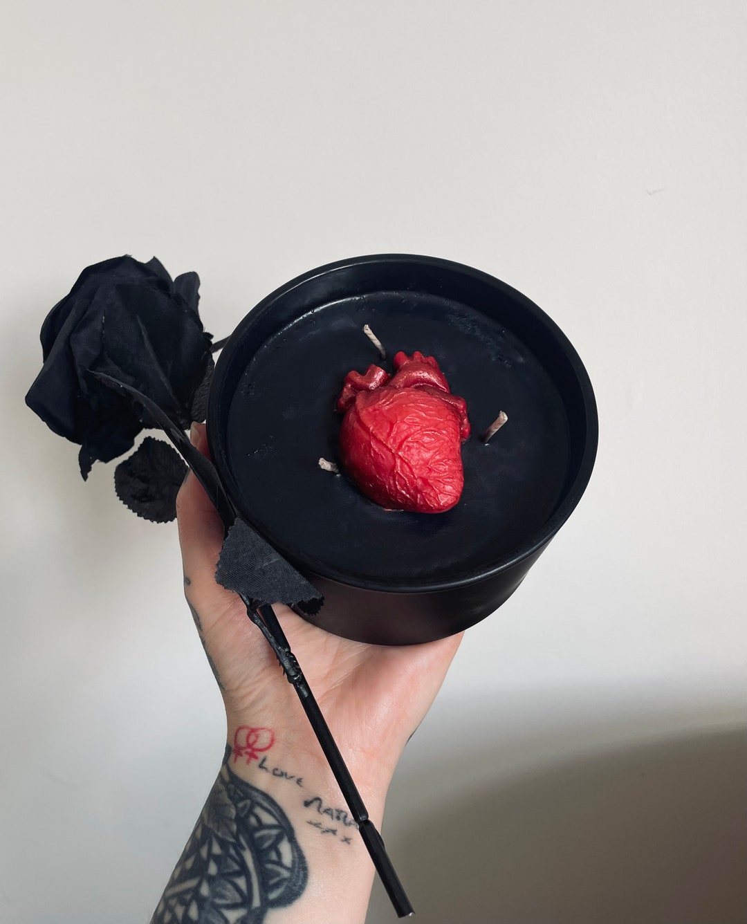Bleeding Heart Candle Halloween Home Decor Halloween - Etsy