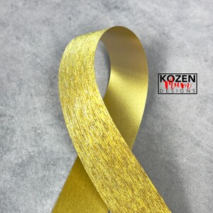 3 Yards Gold Striped Diamond Dust Ribbon 1 3/8 Wide to Make Braids, for ...