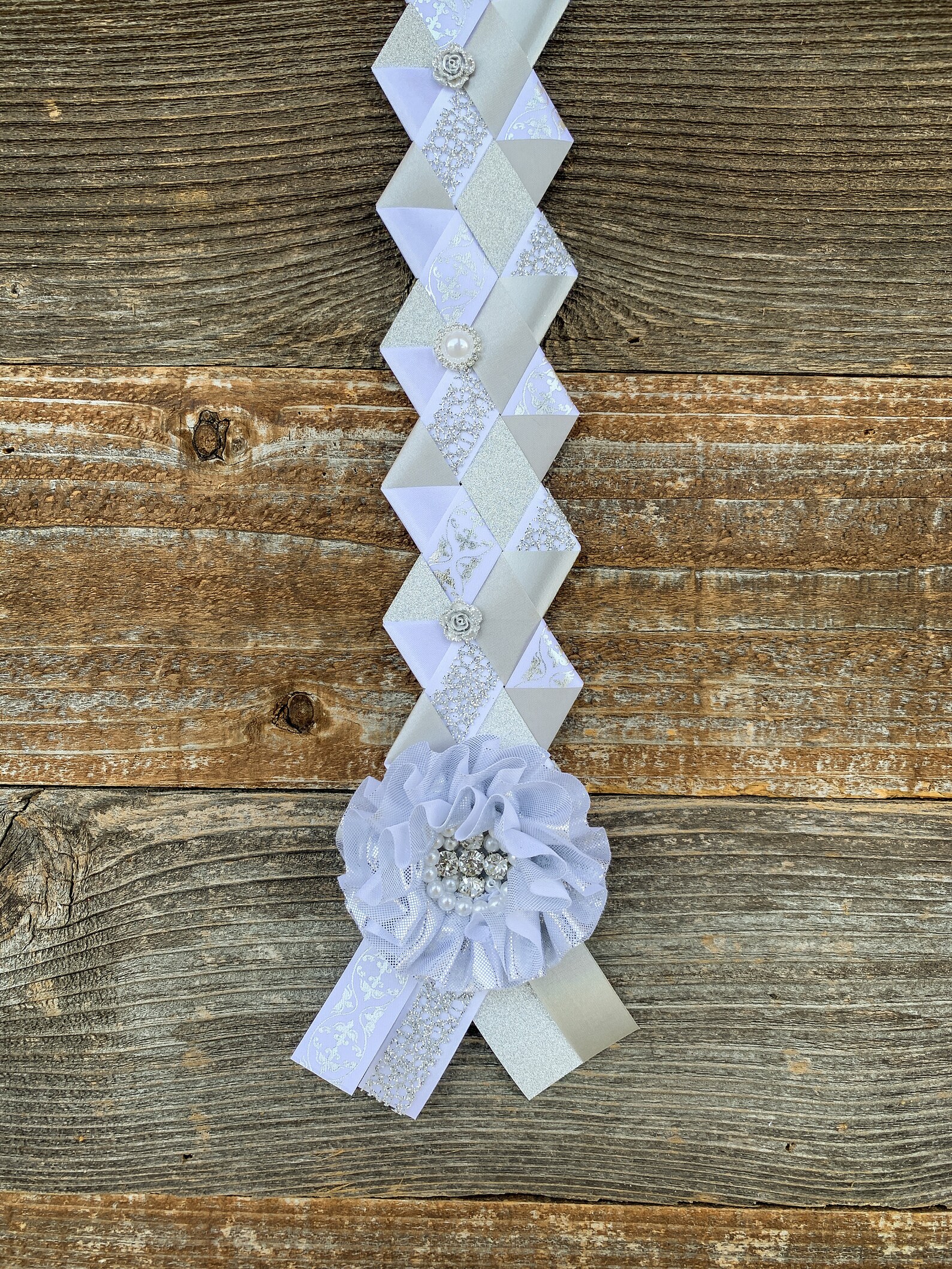 SILVER Fancy Victory Braid for Homecoming Mum With Custom - Etsy