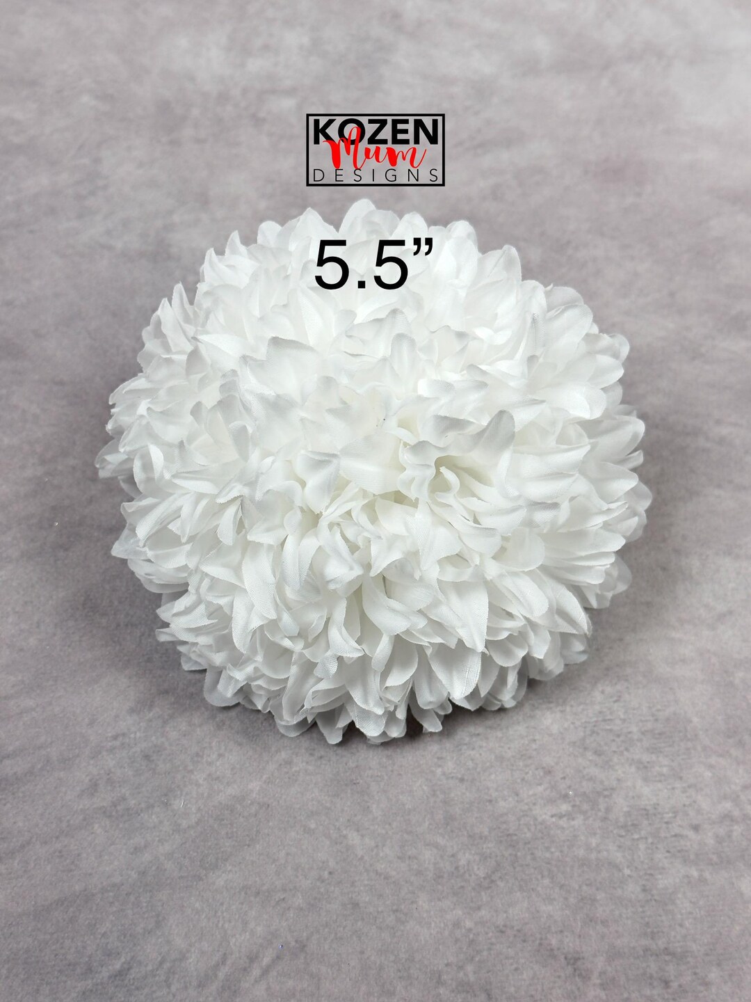 5.5" White Artificial Mum Flower, Homecoming Mum and Garter Accessory ...