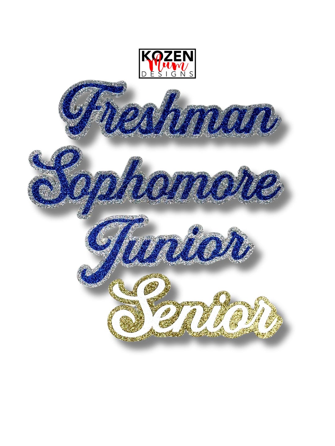 Custom Grade Level Glitter Paper Die Cut in Gardenia Font for ...