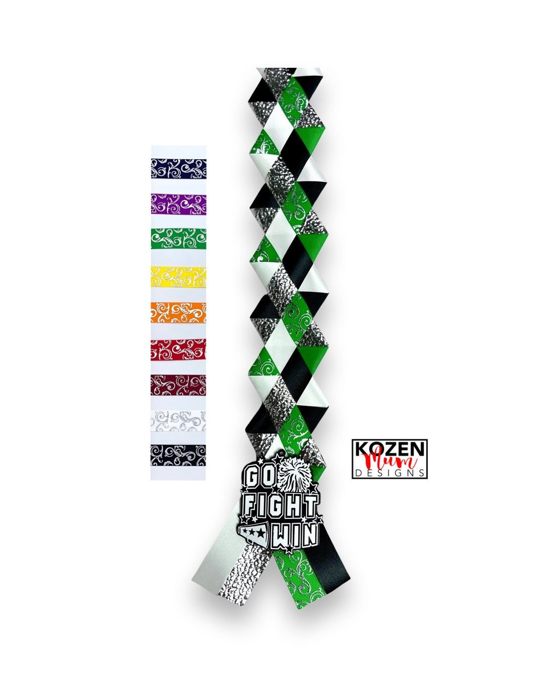 Victory Braid With SCROLL Ribbon SILVER Imprint for Homecoming Mum or ...