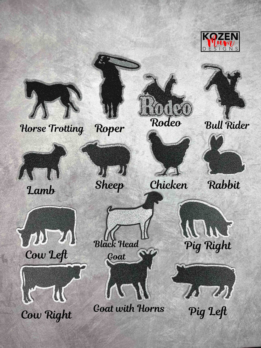 Homecoming Mum Die Cuts: Rodeo, Farming, Sheep, Goat, Horse, Cow, Pig ...