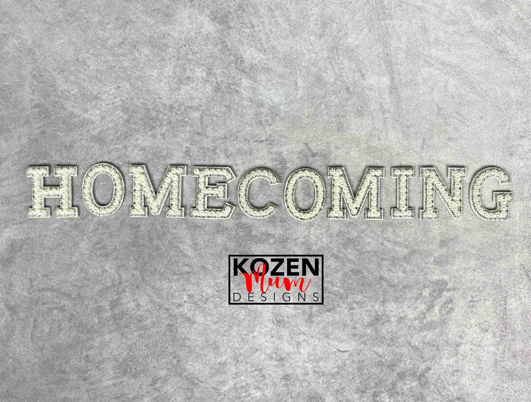 Pearl HOMECOMING LETTERS Set of 10 Pearl & Rhinestone - Etsy