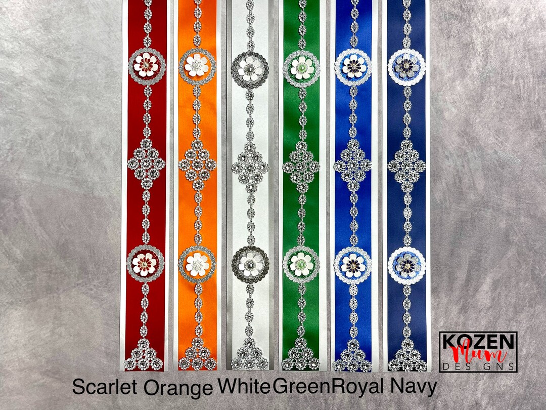 Custom Fancy Ribbon for Homecoming Mum With Glitter Cut Out ...