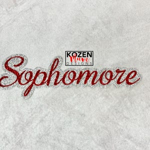 Custom Class Die Cut Sweet Pea Font: Freshman, Sophomore, Junior ...